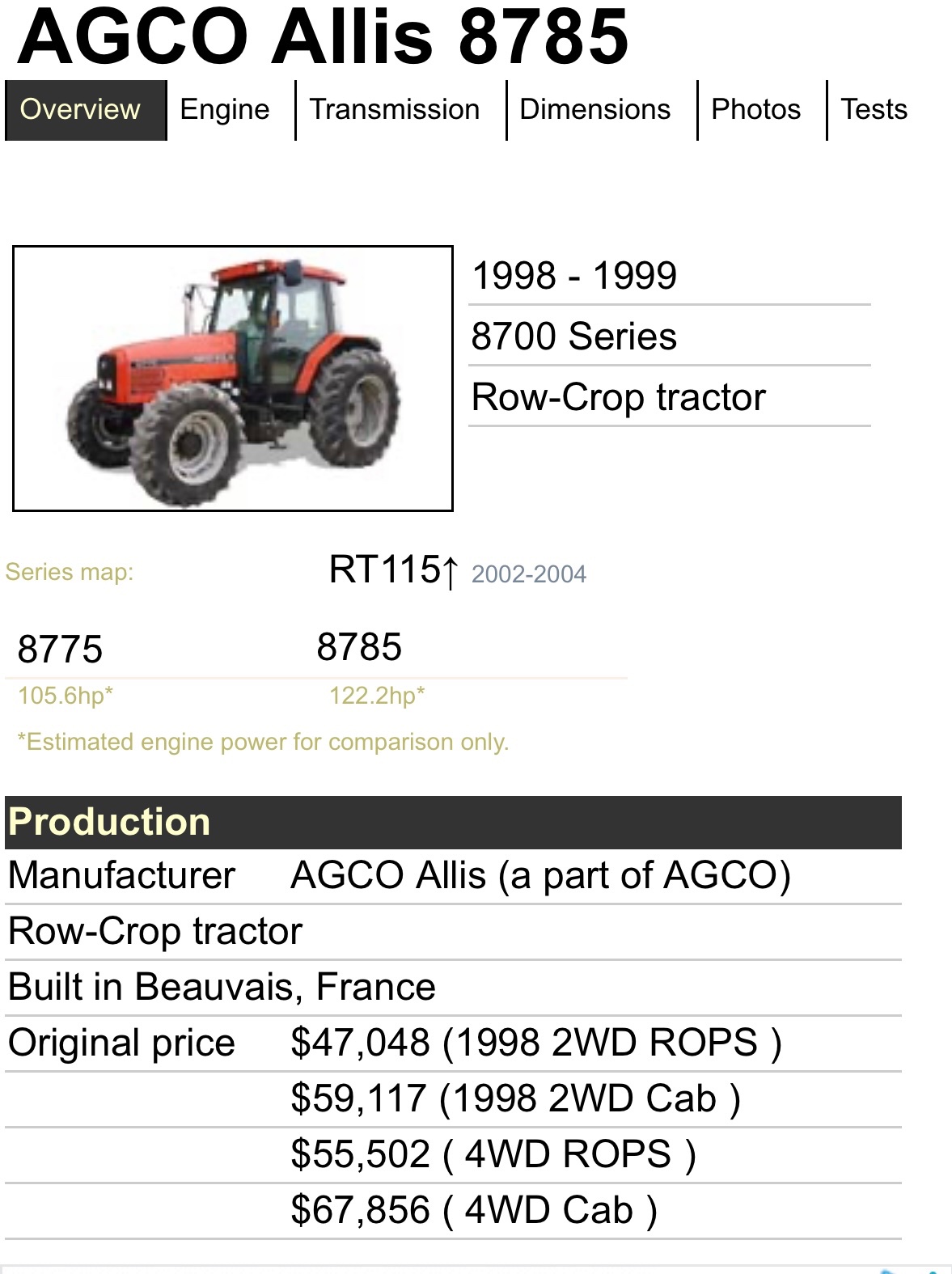 Literature---WHITE 6410/ 6510/ 6710/ 6810 Tractor Brochure | Yesterday ...